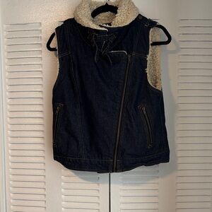 Steve Madden | Jackets & Coats | Steve Madden Black Denim Vest With ...